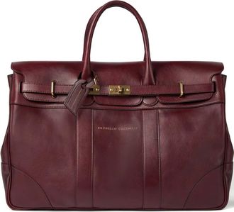 Brunello Cucinelli sac cabas en cuir - Rouge