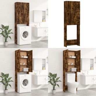 vidaXL Waschmaschinenschrank Räuchereiche 64x25,5x190 cm - Waschmaschinenschrank - Waschmaschinenschränke - Home & Living