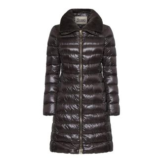 Herno Femme, Vestes, Brun, Taille: 38 FR Doudoune matelass&eacute;e avec fausse fourrure