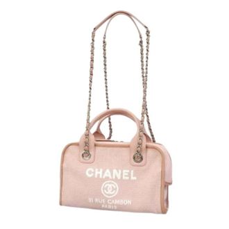 Chanel Sac &agrave; main vintage en toile Pre-owned - Femme - Pre-owned - Rose - Taille: ONE Size