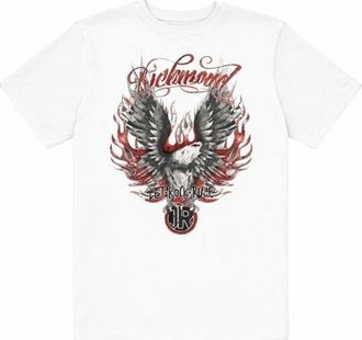 John Richmond Homme, Tops, Blanc, Taille: M T-shirt Graphique Iconique