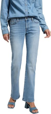 Cross Jeans Damen Jeans Lauren - High Waist - Bootcut - Blau Schwarz, Größe:29W / 36L, Farbe:032 Light Blue Denim