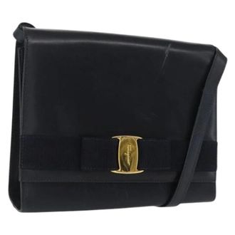 Ferragamo Sac bandouli&egrave;re en cuir Pre-owned - Femme - Pre-owned - Bleu - Taille: ONE Size