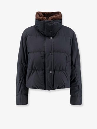 Brunello Cucinelli Down Jacket with Shearling collar - BRUNELLO CUCINELLI - gender_Woman