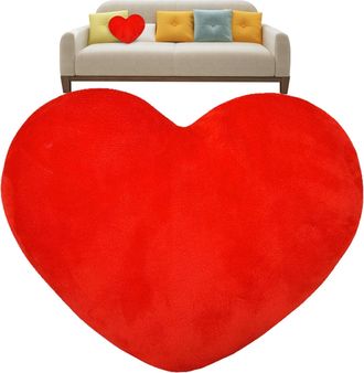 Generic Weiches herzförmiges Kissen, Herz-Plüschkissen | Kissen in Plüschtierform | Stofftiere, süßes Kissen, Mädchen-Wurfkissen, Couchkissen, Herz-, 15,2 cm 