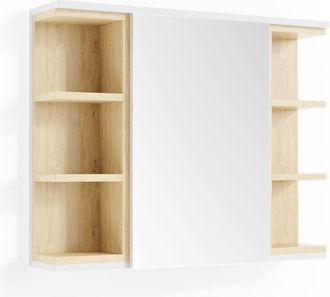 Vicco Badspiegelschrank Aquis, Weiß, 79.6 x 64 cm