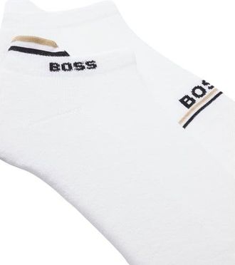 HUGO BOSS Lot de deux paires de chaussettes longueur cheville avec logos