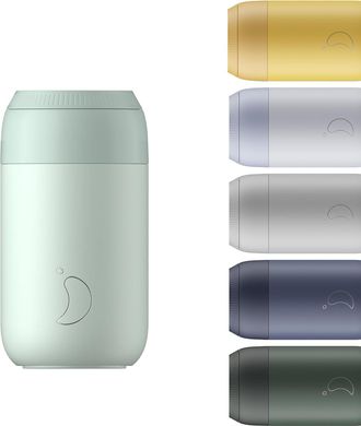 Chilly's Serie 2 Isolierter Kaffebecher - Doppelwandige Tasse mit Deckel - BPA-Freier Edelstahl - Lichen Green, 340ml