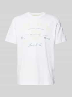 Tom Tailor Regular Fit T-Shirt aus reiner Baumwolle mit Label Print