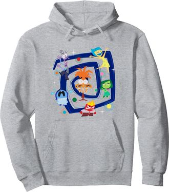 Disney Pixar Inside Out 2 Emotions Spiral Of Anxiety Retro Pullover Hoodie