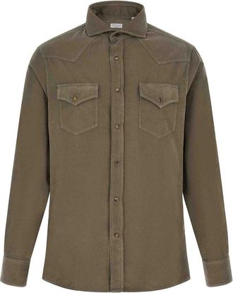 Brunello Cucinelli Hemd - Gr&uuml;n