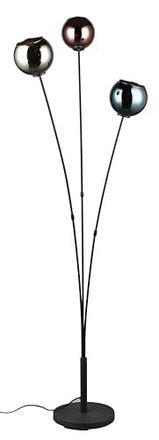 Reality Reality Lampadaire Sheldon R41303017, m&eacute;tal noir mat, verre bleu/vert/cuivre, sauf 3x E14