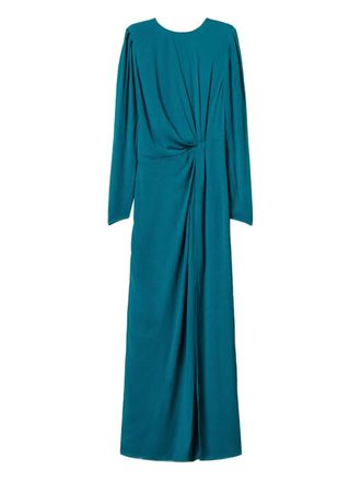 Twin-Set robe en crêpe de chine - Bleu