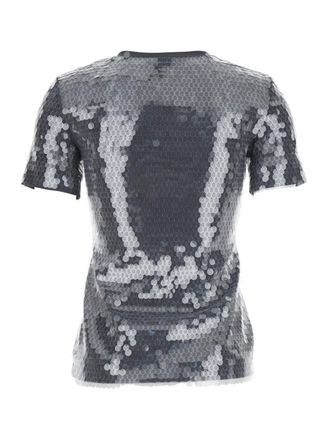Sportmax Womens Grey T-Shirt With Sequins Polyamide T-Shirts & Jerseys