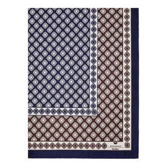 Max Mara Femme, Accessoires, Bleu, Taille: ONE Size Foulard carr&eacute; en soie imprim&eacute;e