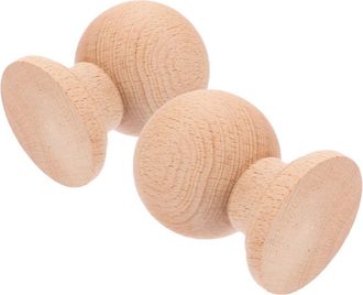 Artibetter Housoutil 2 St&uuml;ck Holzkugel Endkappen aus Massivem Hartholz Runde Holzabschlusskappen 4x3cm f&uuml;r M&ouml;bel Bettpfosten und Selbstgemacht Bastelarbeiten Nat