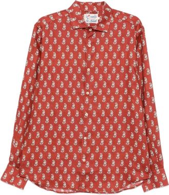 MC2 Saint Barth Homme, Chemises, Brun, Taille: XL Pamplona Linen Shirt