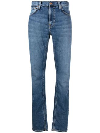 Nudie Jeans jean &agrave; coupe droite - Bleu