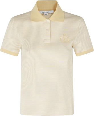 Sporty & Rich Femme, Tops, Jaune, Taille: 40 FR NY Crest Prep Polo