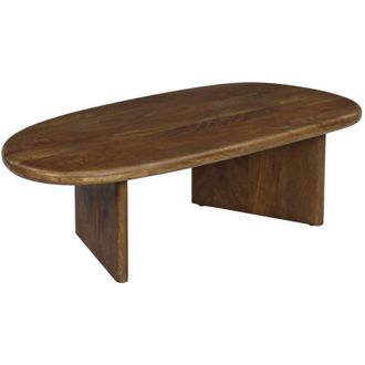 Sweeek Ovaler Couchtisch aus Mangoholz