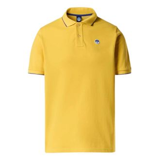 North Sails Bio-Baumwoll-Poloshirt mit Streifen und Logo - - Tops - Herren - Gelb - 2XL