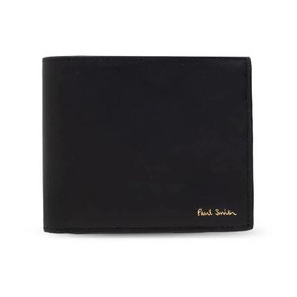 Paul Smith Homme, Accessoires, Noir, Taille: ONE Size Portefeuille Bi-Fold en cuir