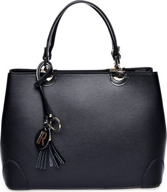 Isabella Rhea Schwarz Rindsledertasche