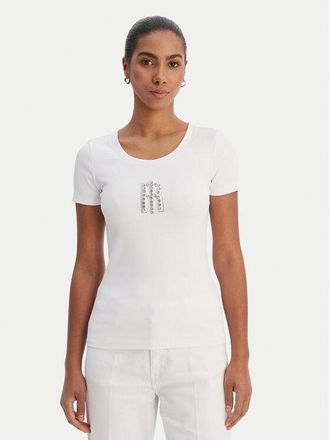 Fracomina T-Shirt FP26ST3001J42701 Wei&szlig; Slim Fit