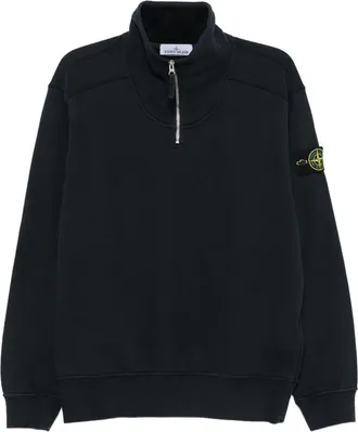 Stone Island Felpa Quarter-zip Logo-patch Sweater