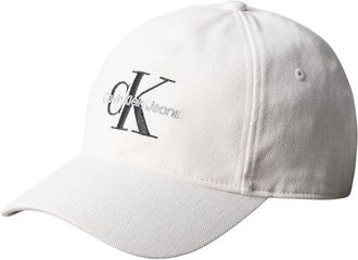 Calvin Klein Monologo Embroidery Baseball Cap Lv04G5004G Capuchon, White (Bright White), Taille Unique Homme