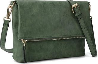 Generic NYSBH Sac &agrave; bandouli&egrave;re pour femme Sac &agrave; bandouli&egrave;re en cuir minimaliste, Ct30080-vert