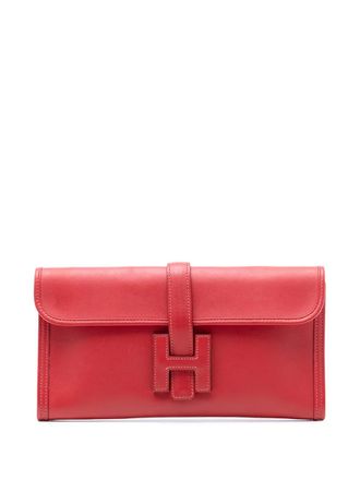 Herm&egrave;s 2012 Swift Jige Elan Clutch 29cm - Rot