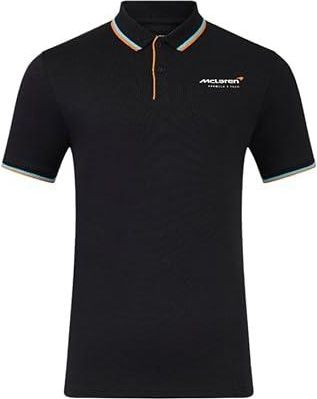 Castore McLaren F1 Core Essential Polo pour Homme (FR/ES, Alpha/Lettres, TG, Taille Normale, Taille Normale, Noir)