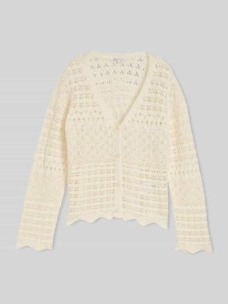 Tom Tailor Denim Relaxed Fit Strickjacke aus Baumwoll-Mix in Strickoptik