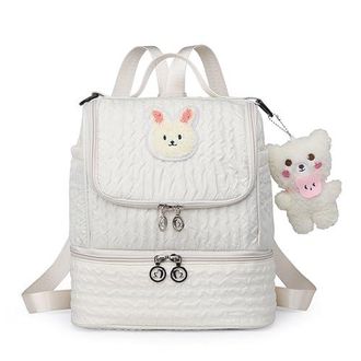 Generic Sac &agrave; dos portable en nylon avec bandouli&egrave;re r&eacute;glable, sac &agrave; langer multifonction de grande capacit&eacute; avec fermeture &eacute;clair pour maman, papa et femme, 