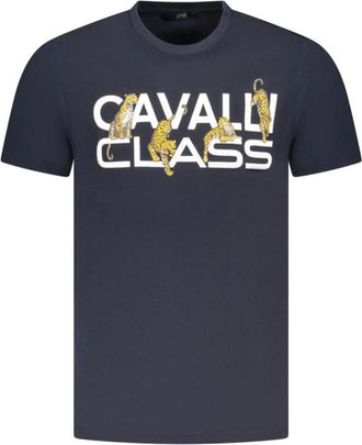 Cavalli Baumwoll-T-Shirt - - Tops - Herren - Blau - M