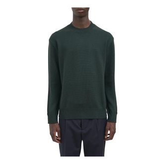 Paolo Pecora Rundhals-Pullover aus Schurwolle - - Knitwear - Herren - Gr&uuml;n - M