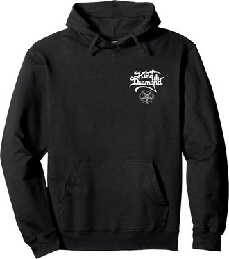 King Diamond K&ouml;nig Diamant Logo Wei&szlig; Gothic Metal Musik Pullover Hoodie