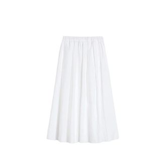 Max Mara Rock aus Baumwoll-Leinen-Canvas - - Skirts - Damen - Wei&szlig; - S
