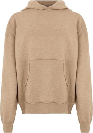 Maison Margiela Femme, Pulls, Beige, Taille: 40 FR Wool and Cashmere Sweat &agrave; capuche