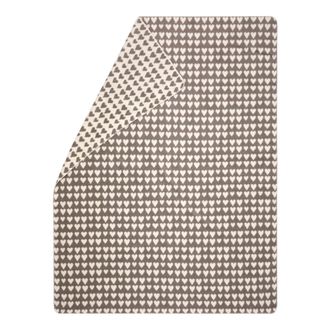 David Fussenegger Kuscheldecke Herzen 150x200cm Flauschige Sofadecke aus Recycling-Baumwolle nachhaltig produziert &Ouml;koTex100 GRS Made in Austria Farbe Rauch