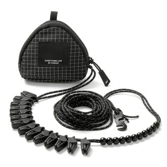 Generico Campingw&auml;schetrockner, reflektierend, tragbar, mit sicheren Clips, zusammenklappbares Aufbewahrungsregal aus Seil und langlebig, einfache Konfiguratio