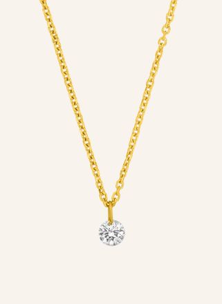 Leaf Halskette Pure Aus 18 Karat Gelbgold Mit Diamanten gold