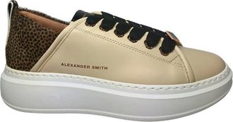 Alexander Smith Femme, Chaussures, Beige, Taille: 37 EU Baskets Pelle