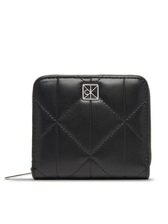 Calvin Klein Geldb&ouml;rse Quilted Square Zip Around LV04F1121G Schwarz