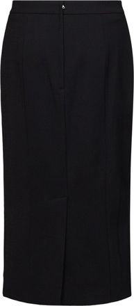 Dolce & Gabbana Virgin Wool Stretch Pencil Skirt - Black