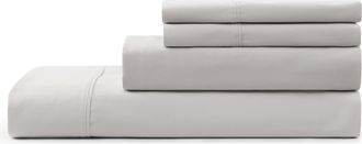 UGG Full-Bettwäsche-Set, 4-teilig, luxuriöse kühlende Bettlaken mit tiefen Taschen, 2 Kissenbezüge, hypoallergen, maschinenwaschbar, weich, leicht, grau (