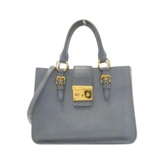 Miu Miu Pre-owned Madras Bicolore Bag - Femme - Pre-owned - Bleu - Taille: ONE Size