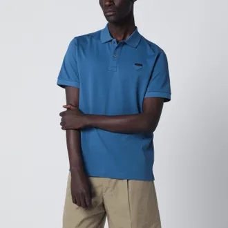 Prada Hellblaues Poloshirt aus Baumwollpiqu&eacute;