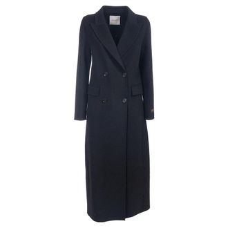 Ermanno Scervino Woll Langer Zweireiher-Mantel - - Coats - Damen - Schwarzk - XL